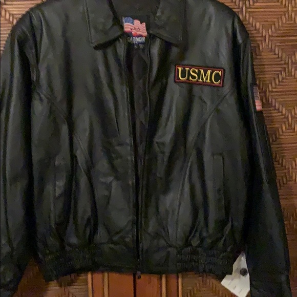 Jackets & Coats | Mens Usmc Leather Bomber Jacket | Poshmark